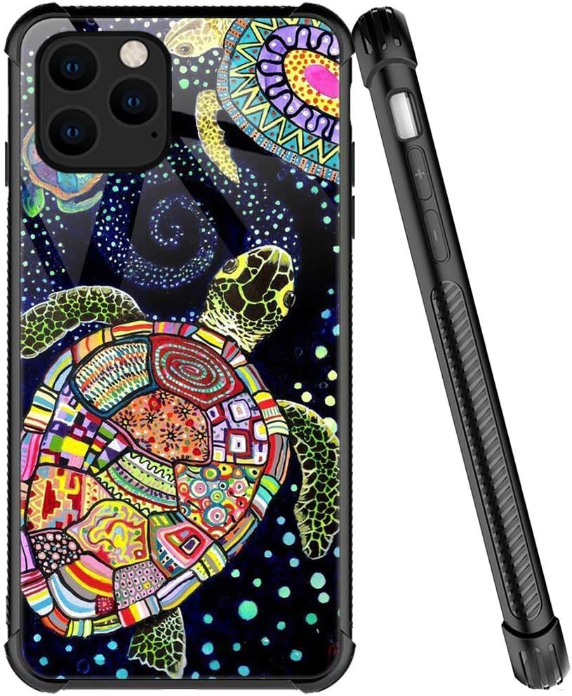 Amazon.com: iPhone 11 Pro Max Baby Green Sea Turtles Case Blue Ocean ...