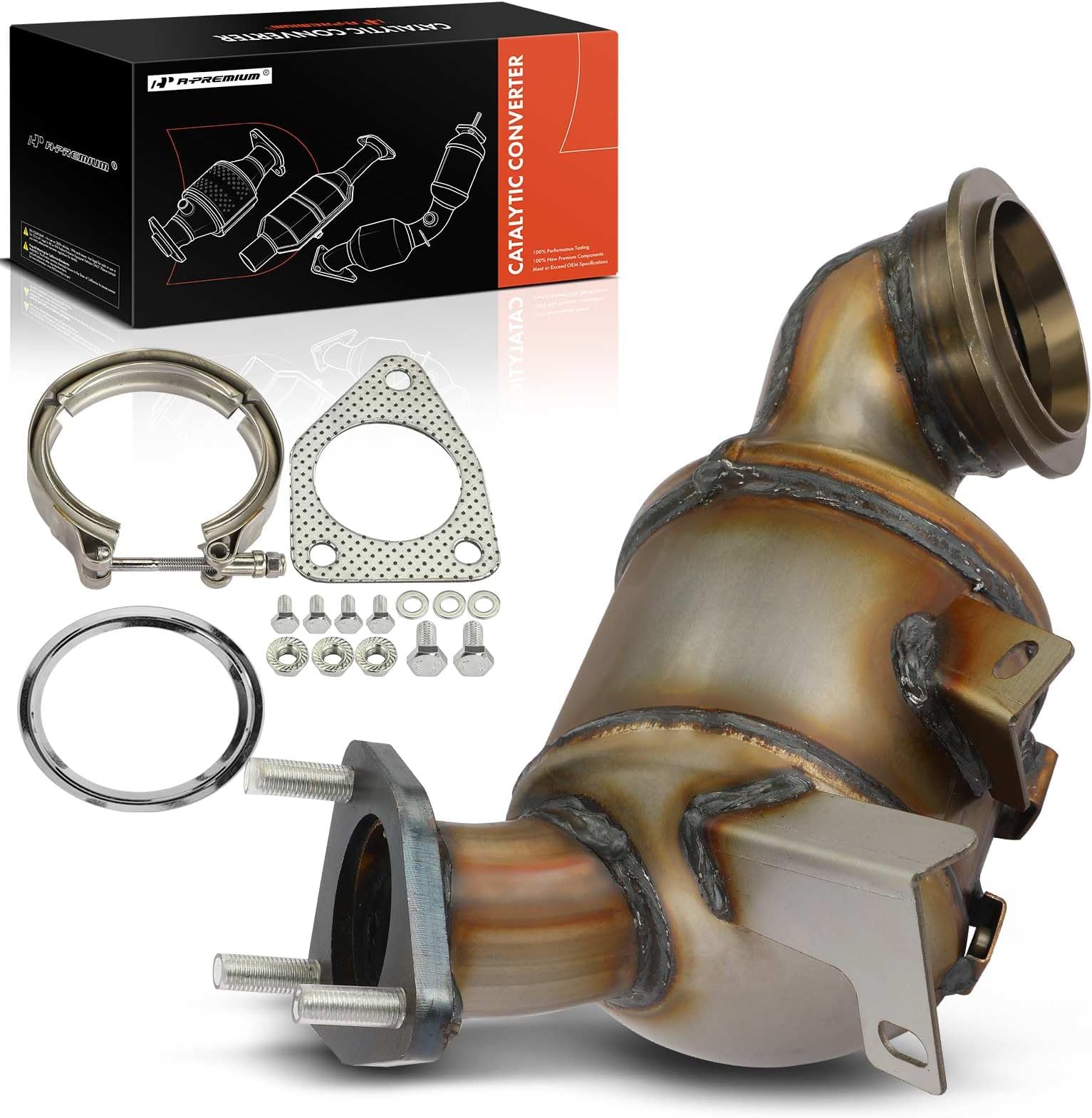 Amazon.com: A-Premium Front Catalytic Converter with Gasket Kit Direct-Fit Compatible with Chevy ...