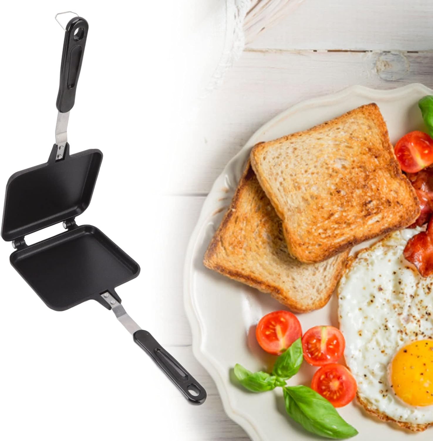 Amazon.com: Pwshymi Double Sided Frying Pan Flipper,Pancake Pan Non ...