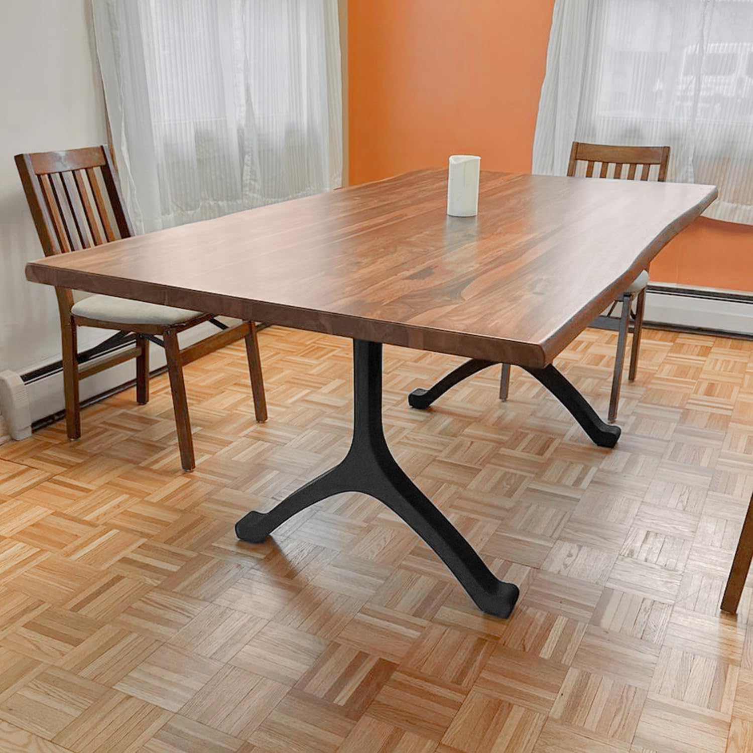 Amazon.com: Flowyline 28" H 437 Wishbone Handcrafted Black Metal Table ...