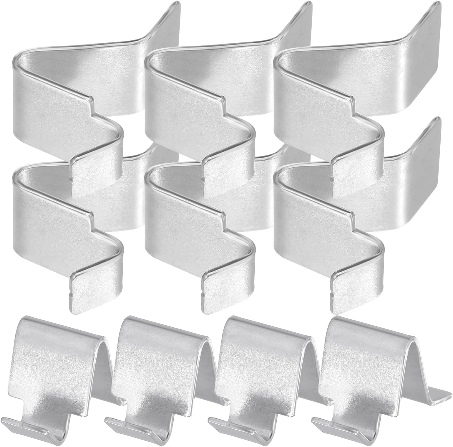 Amazon.com: Heyous 12PCS Silver Metal Cabinet Partition Clip Door ...