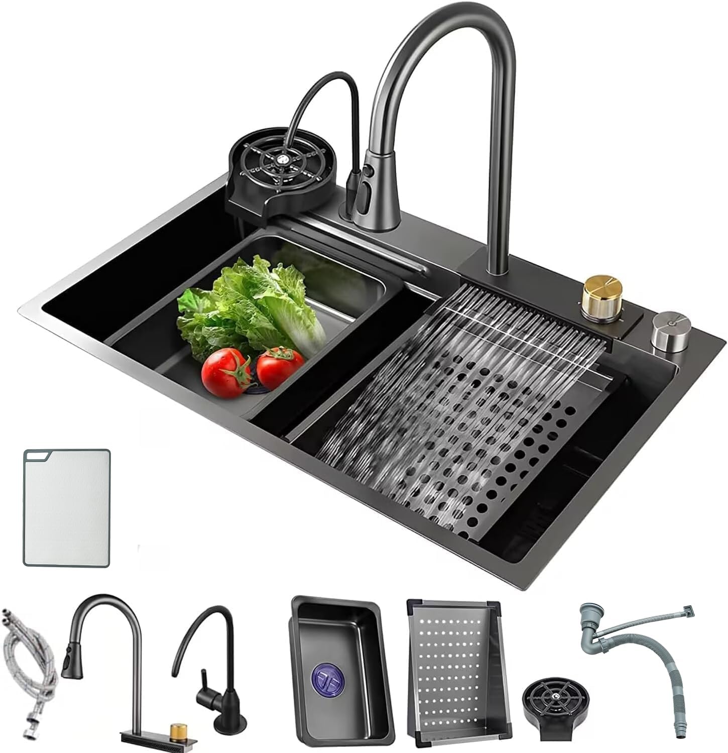 Feetron Fregadero De Cocina, Acero Inoxidable Fregadero De Cocina con ...
