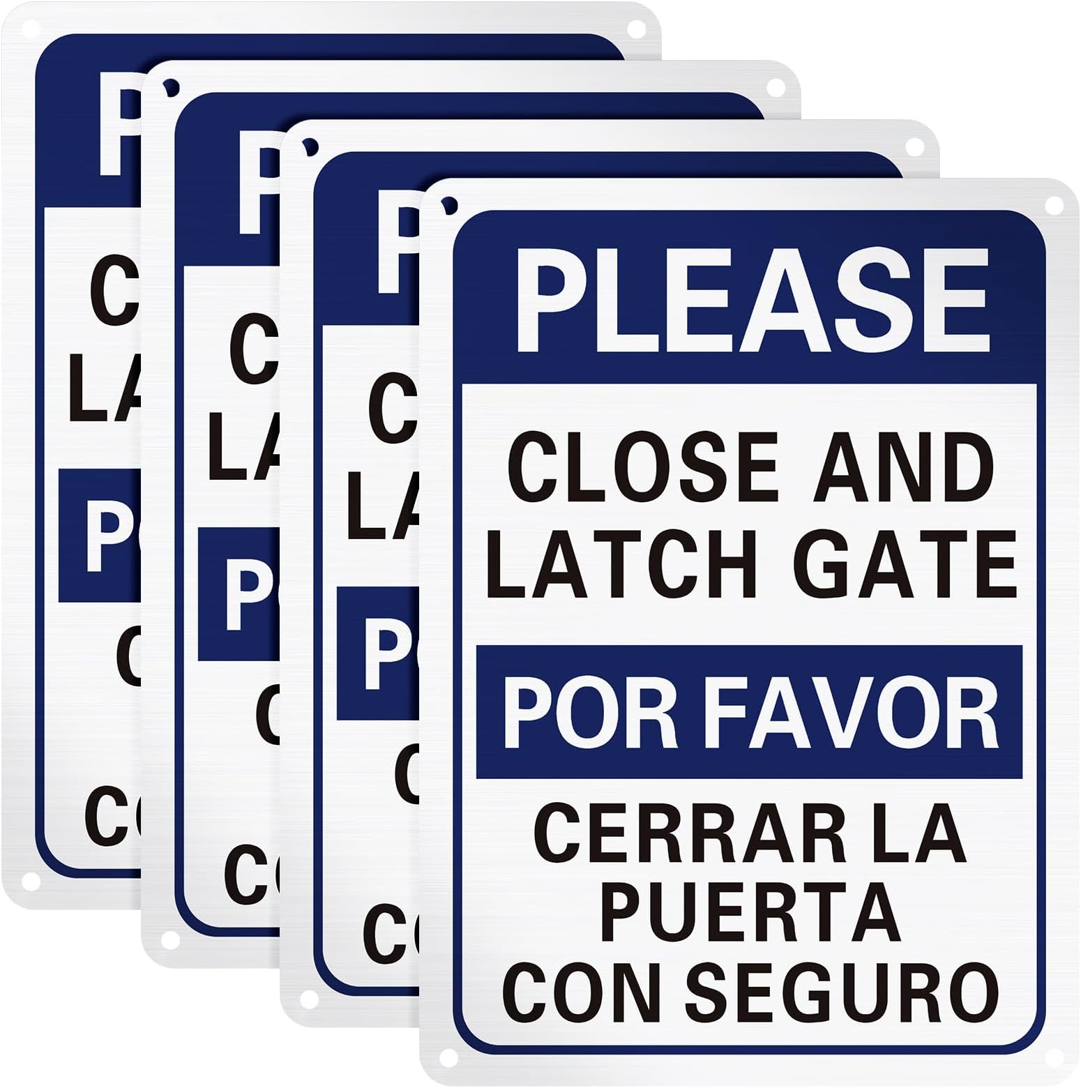 Amazon.com: Blulu 4 Pcs Please Close and Latch Gate Sign 10" x 7" Keep ...