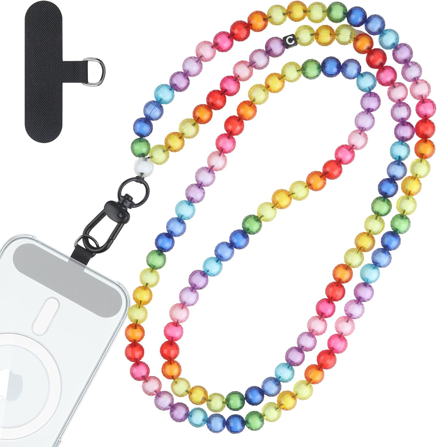 Amazon.com: Aolcev Cell Phone Lanyard Universal Beaded Phone Strap ...
