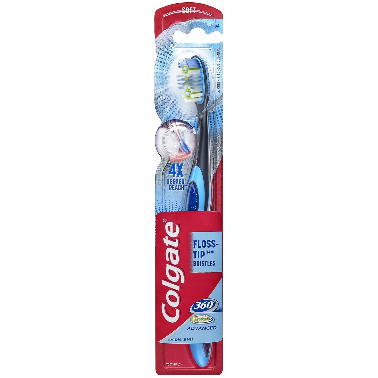 Buy Colgate 360 Total Advanced Floss-Tip Bristle Toothbrush, Full Head ...