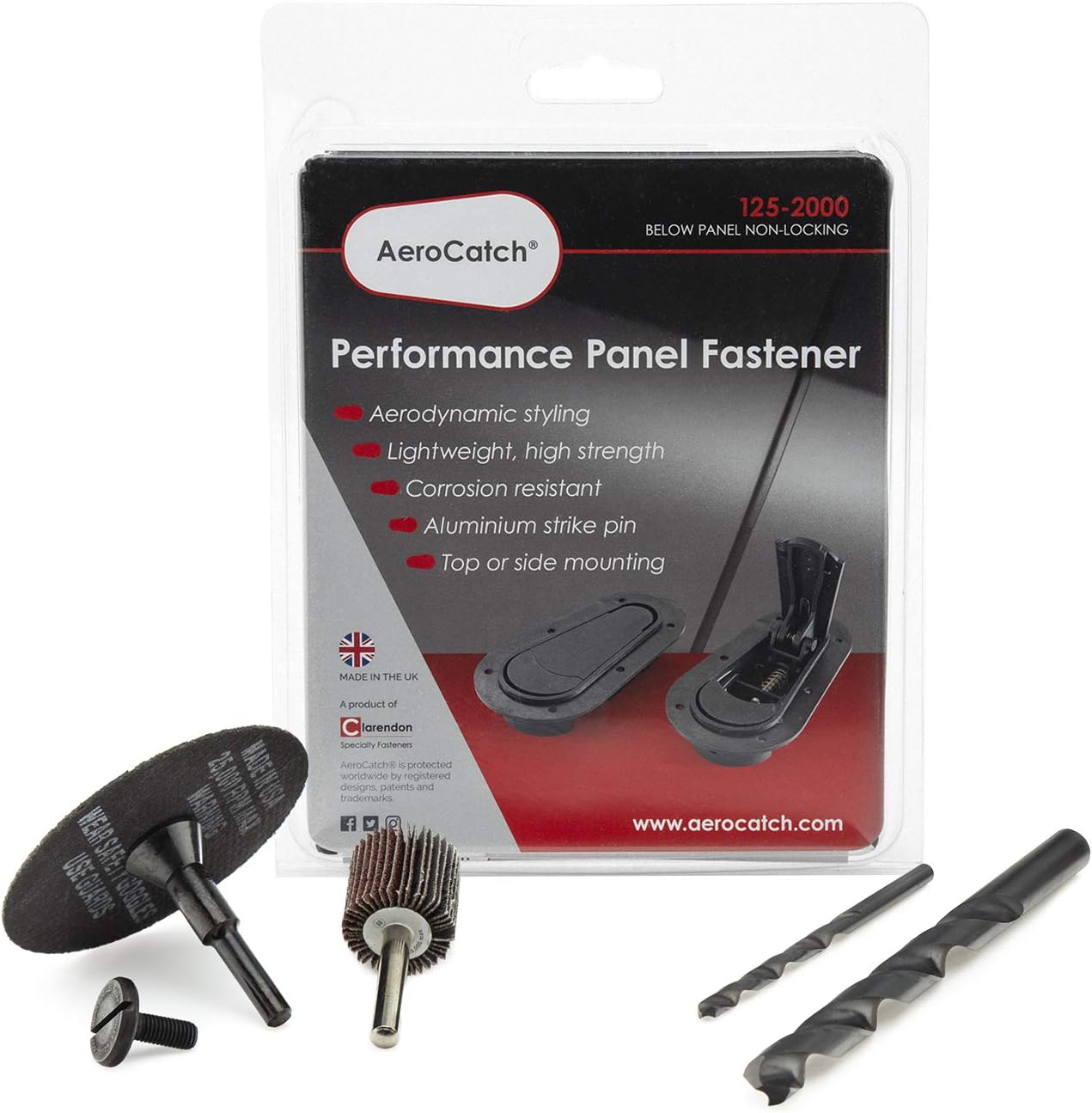 Amazon.com: Aerocatch 125-2000 Below Panel Flush Non-Locking Hood Latch ...