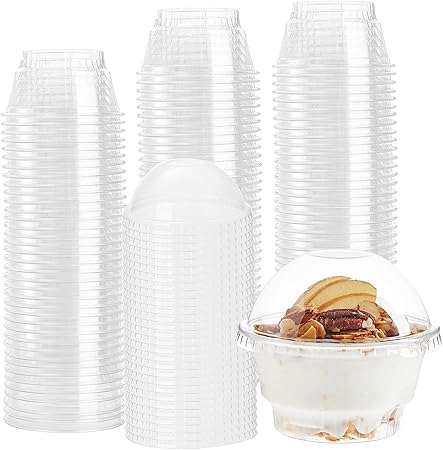 Amazon.com: BEGA HOME Clear Plastic Cups - 5oz 50 Cups And Lids ...