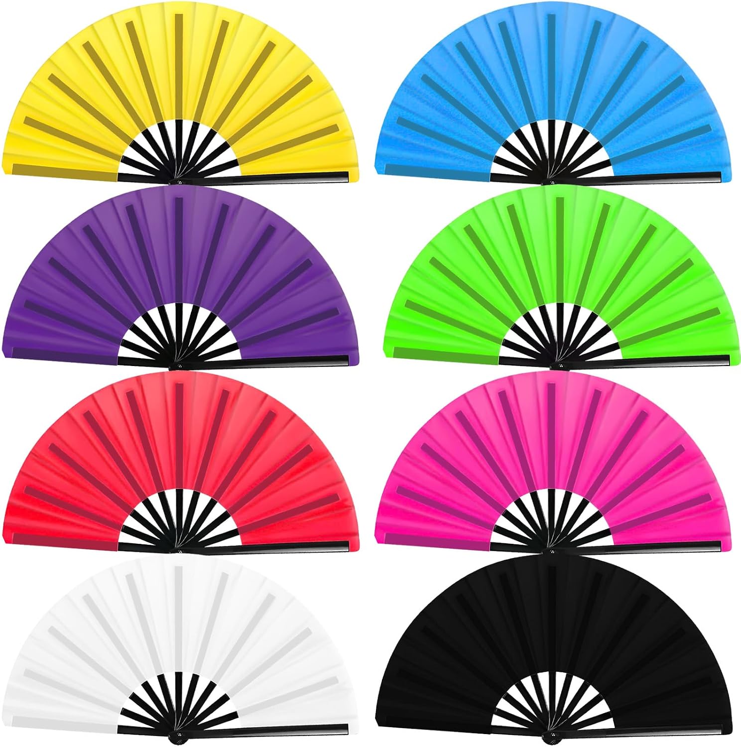 Amazon.com: 8Pcs Folding Hand Fan Bulk, Popping Clacking Fans for Line ...
