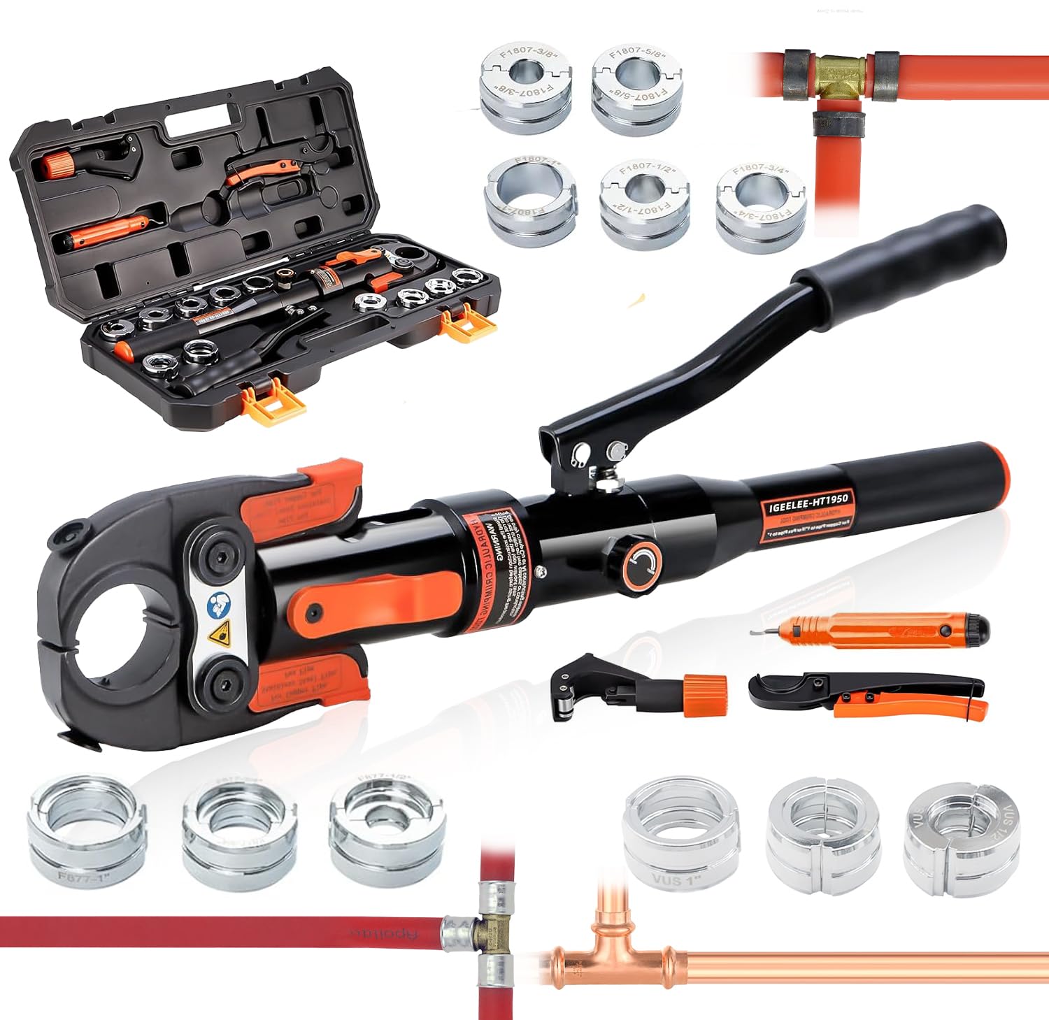 Snapklik.com : iGeelee Hydraulic Copper Pipe Press Tool
