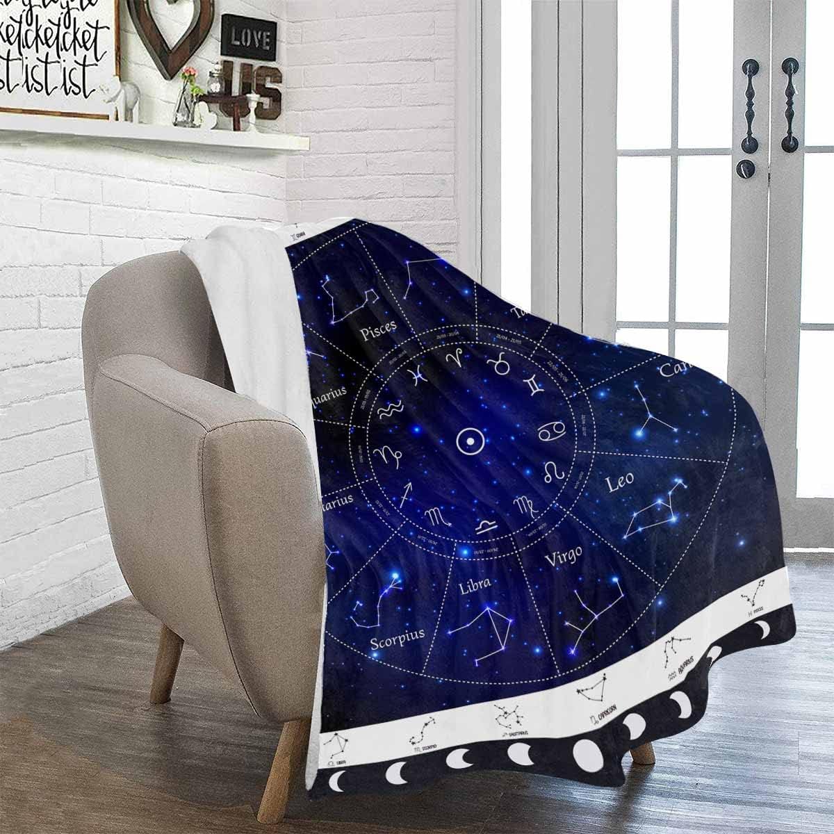 Amazon.com: Zodiac Celestial Constellations Throw Blanket Witchy ...