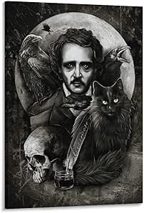 Amazon.com: Edgar Allan Poe Gothic Poster The Raven Spooky Creepy Scary ...