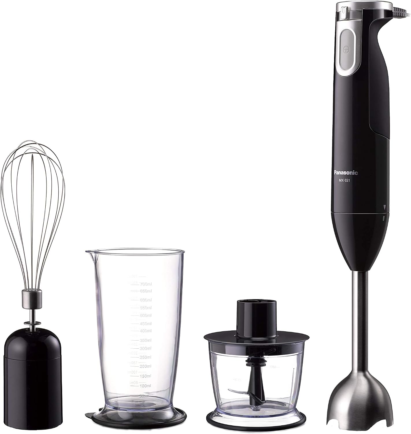 Panasonic Stainless Steel 3-in-1 Stick Blender, Chopper and Whisk, Easy ...