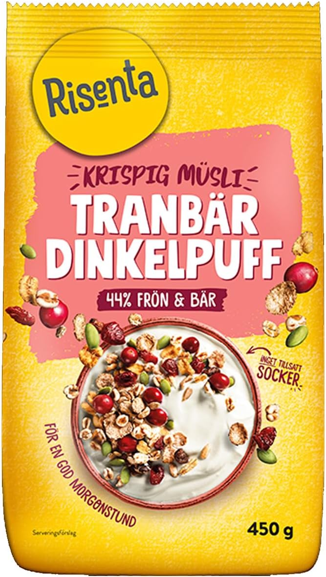 Risenta Crispy Muesli Cranberry Dinkelpuff 450g : Amazon.sg: Grocery