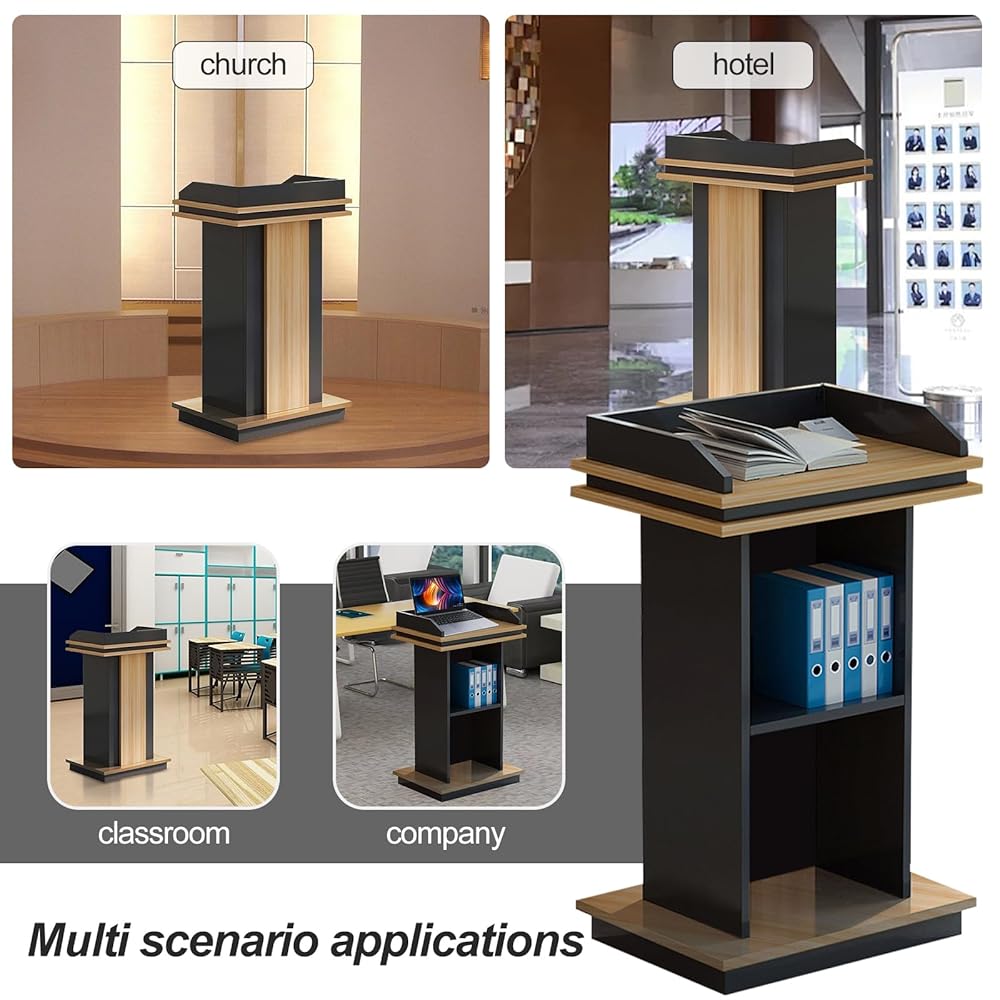 Wood Podium Stand,Portable Wooden Lectern Podium Philippines | Ubuy