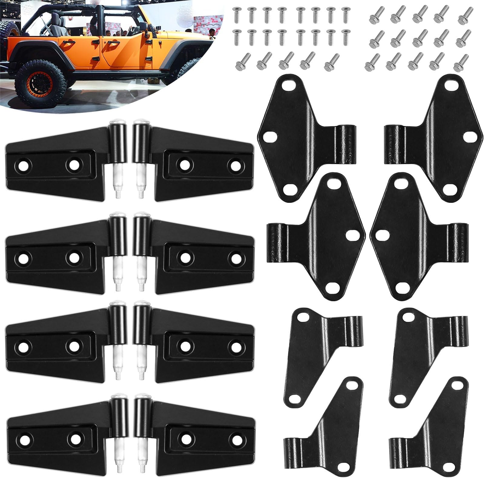 Amazon.com: Door Hinges Compatible with Jeep Wrangler JK JKU Unlimite ...