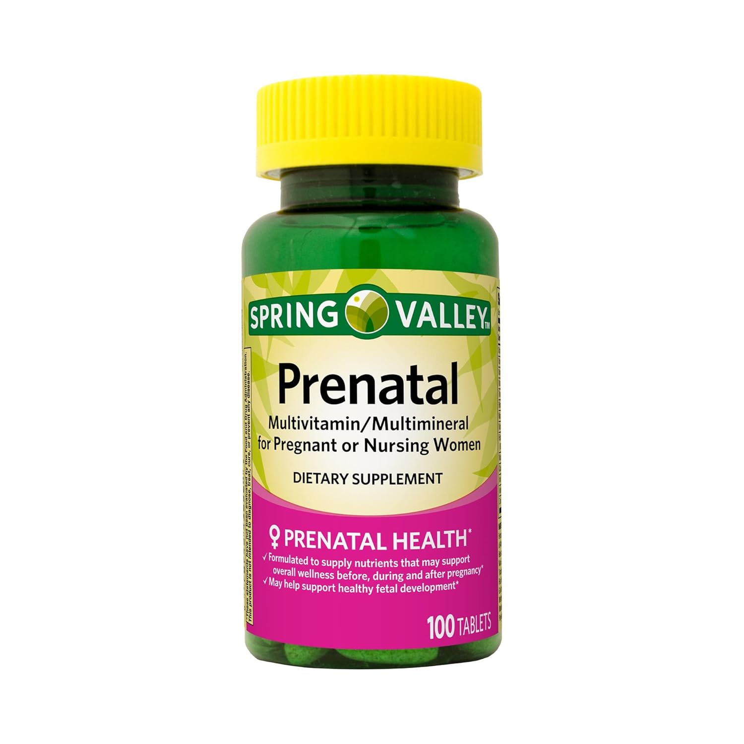 Multivitamínico Prenatal Spring Valley 100 Comprimidos: Suplemento ...