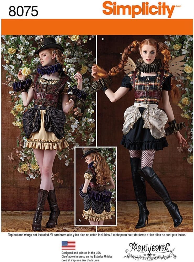 Amazon.com: Simplicity Patterns Misses' Steampunk Costumes Size: H5 (6 ...