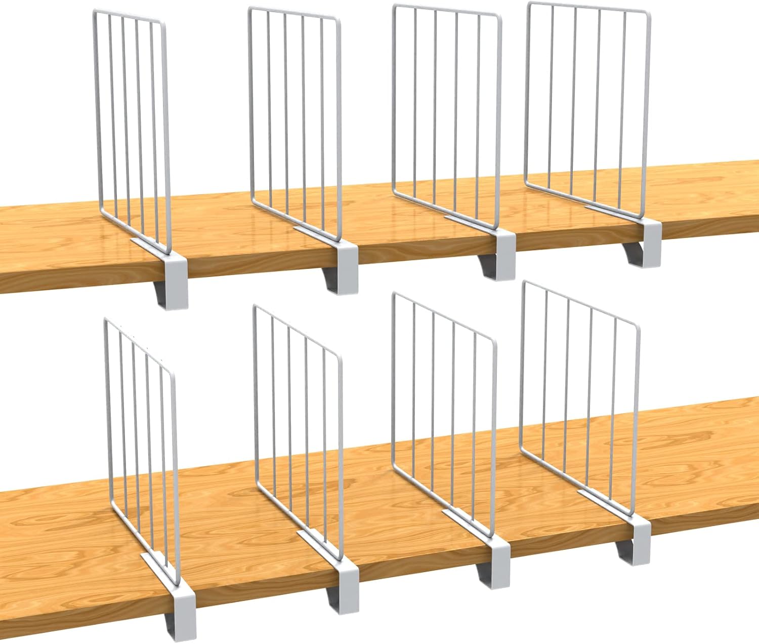 Amazon.com: Hmdivor 8 Pack Shelf Dividers Steel Closet Dividers and ...