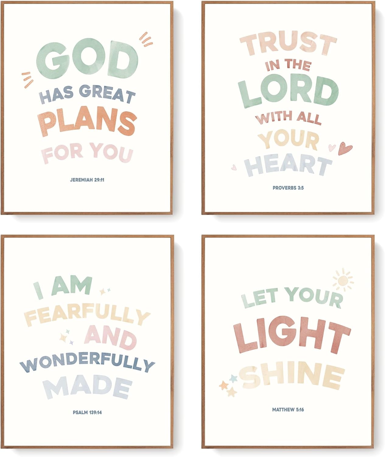 Amazon.com: LARTSFRO Bible Christian Boho Wall Art Decor Posters Prints ...