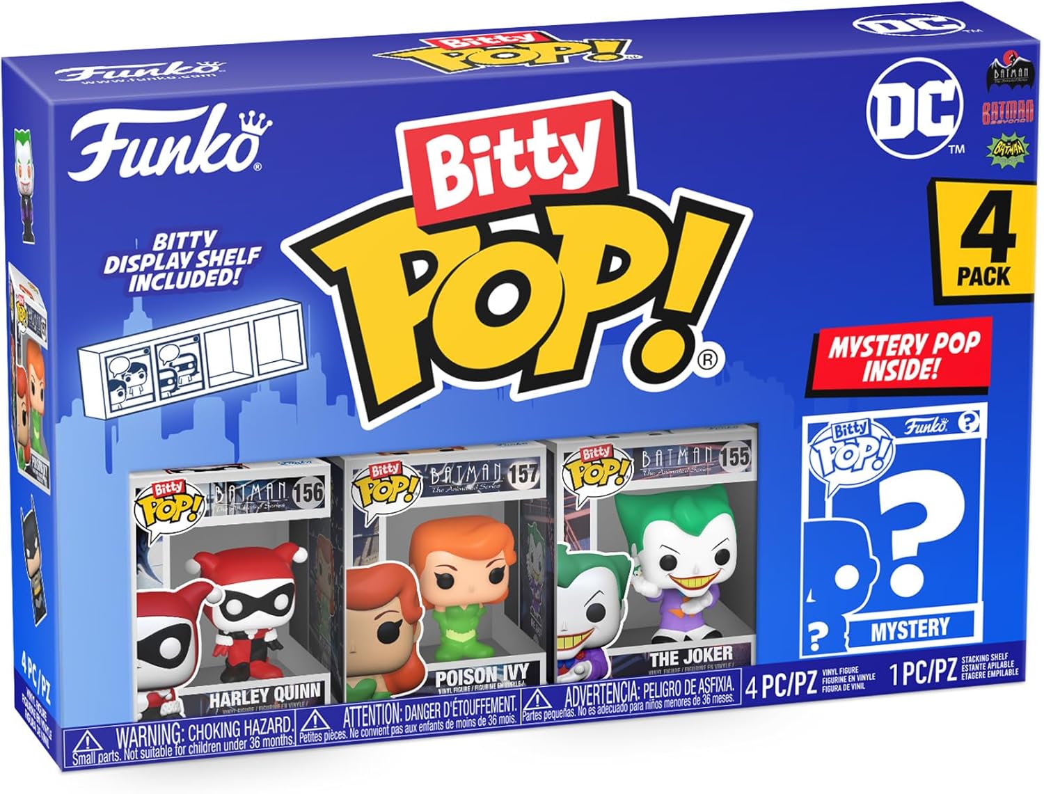 Funko Bitty POP! DC - Harley Quinn, the Joker, Poison Ivy and A ...
