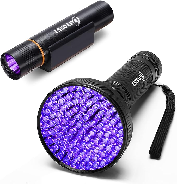 ESCO LITE 100 LED Blacklight and a 385nM Stickable Blacklight ...