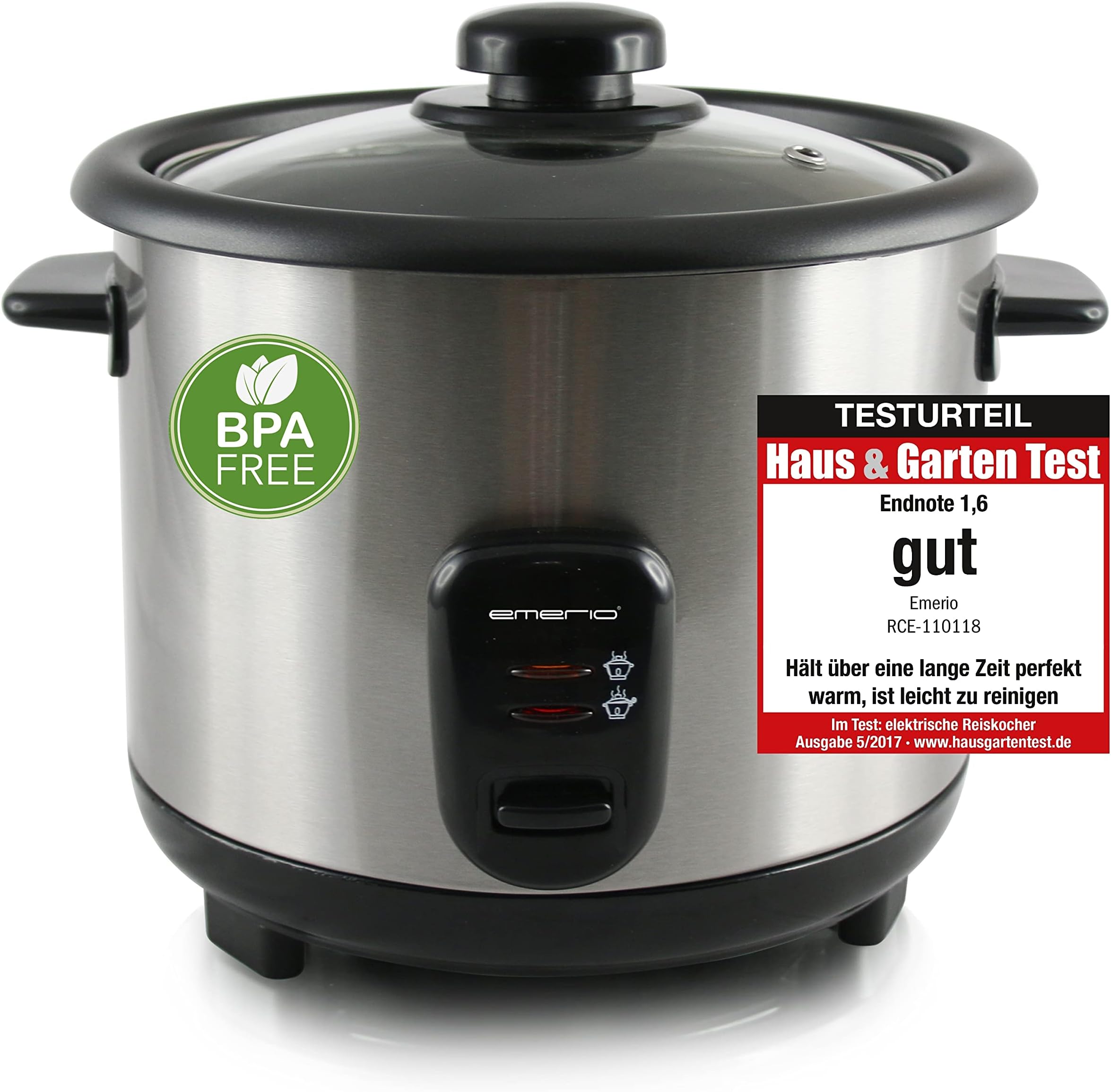 Amazon.de: Mia RK 4508 Reiskocher, Risotto-Maker, Gemüse-Steamer, 400 W