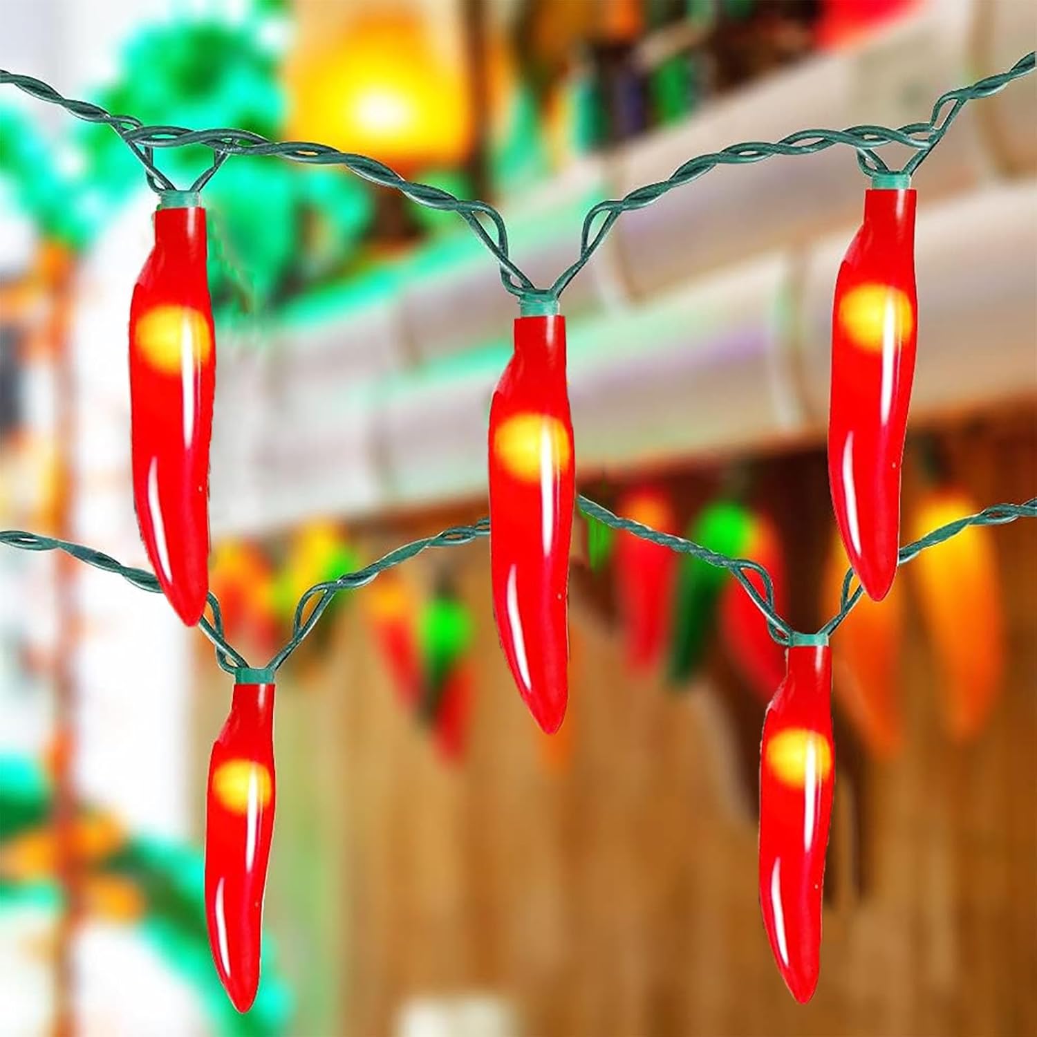 Amazon.com: Romasaty Chili Pepper String Lights, 13.6FT Chili Pepper ...