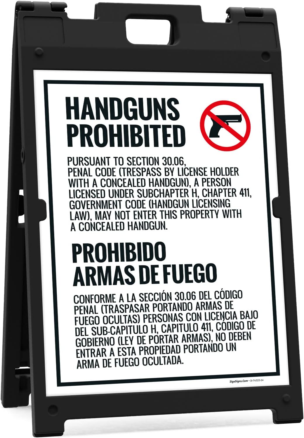 Amazon.com: Concealed Carry Of Handguns Prohibited Texas Penal Code ...