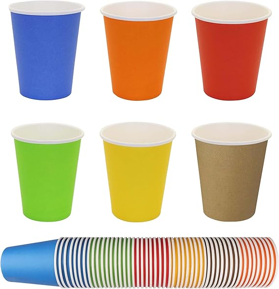 Amazon.com: Yes!Fresh Hot Party Paper Cups, 8 Ounce, 50 Count, Multiple ...