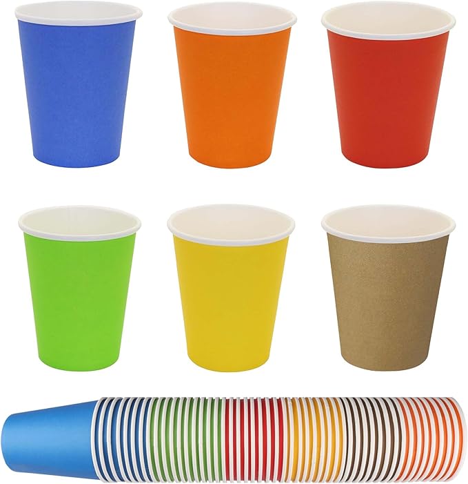 Amazon.com: Yes!Fresh Hot Party Paper Cups, 8 Ounce, 50 Count, Multiple ...