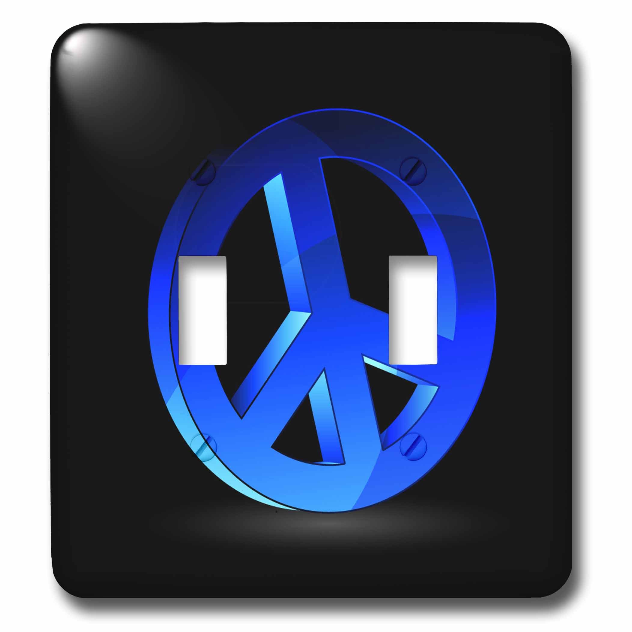 Blue And Black Peace Sign