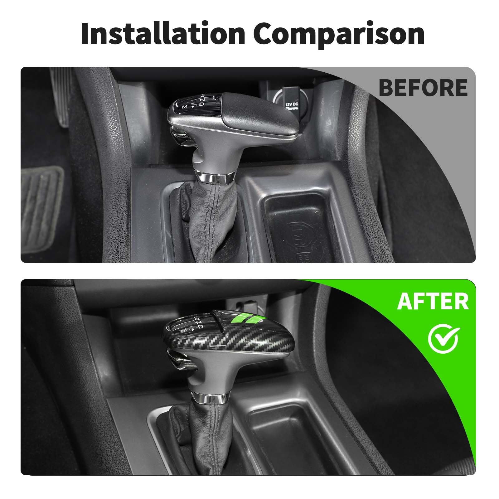Snapklik.com : Gear Shift Shifter Knobs Cover Trim For 2015-2026+ Dodge ...