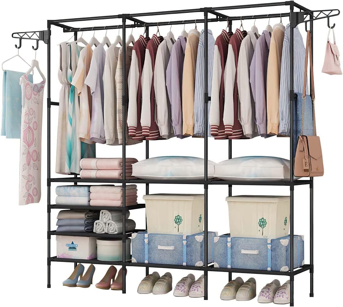 Organizador de Metal para Ropa,Armario con Varillas para Colgar Estante ...