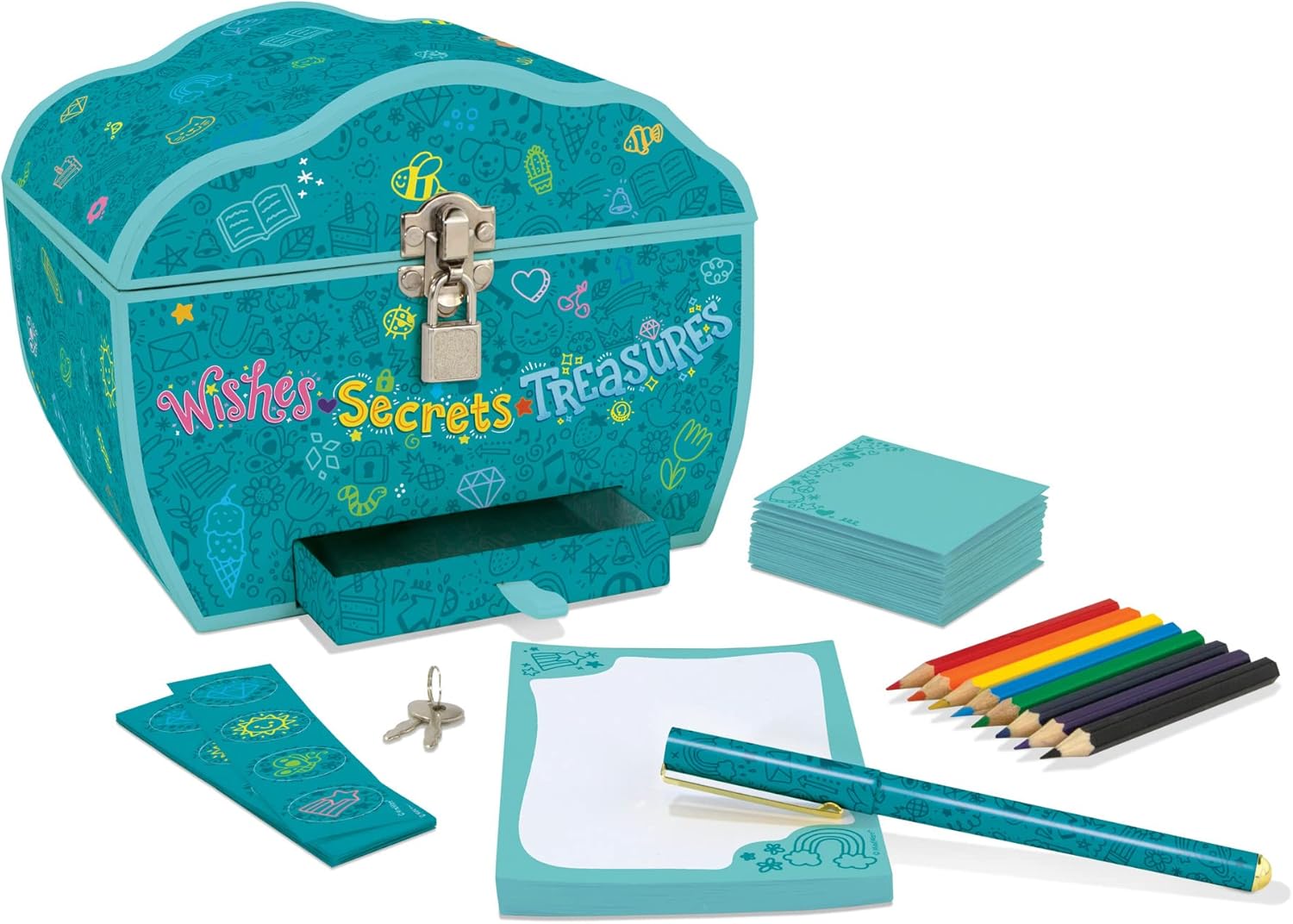 Amazon.com: Peaceable Kingdom Wishes, Secrets, Treasures, Treasure Box ...