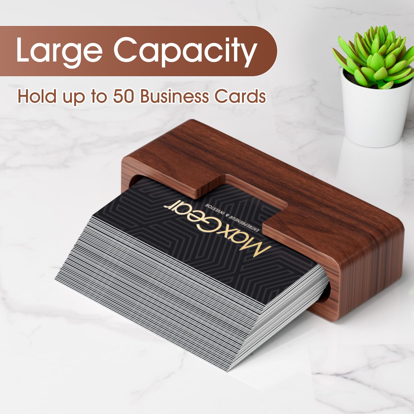 Snapklik.com : Walnut Business Card Holder, Wood Business Card Holders ...