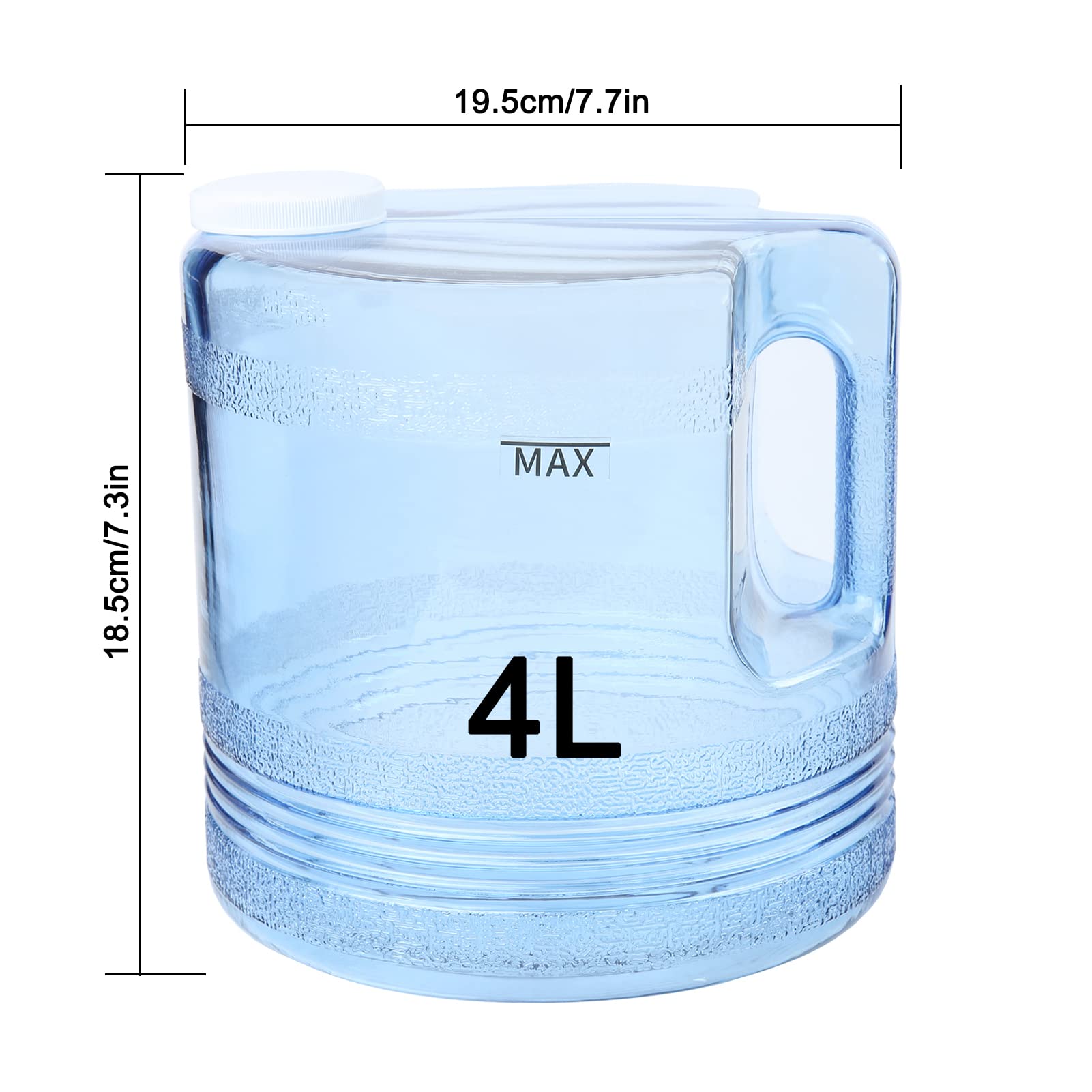 1 Gallon/ 4l Water Plastic Carafe for Distiller,Replacement Distilled ...