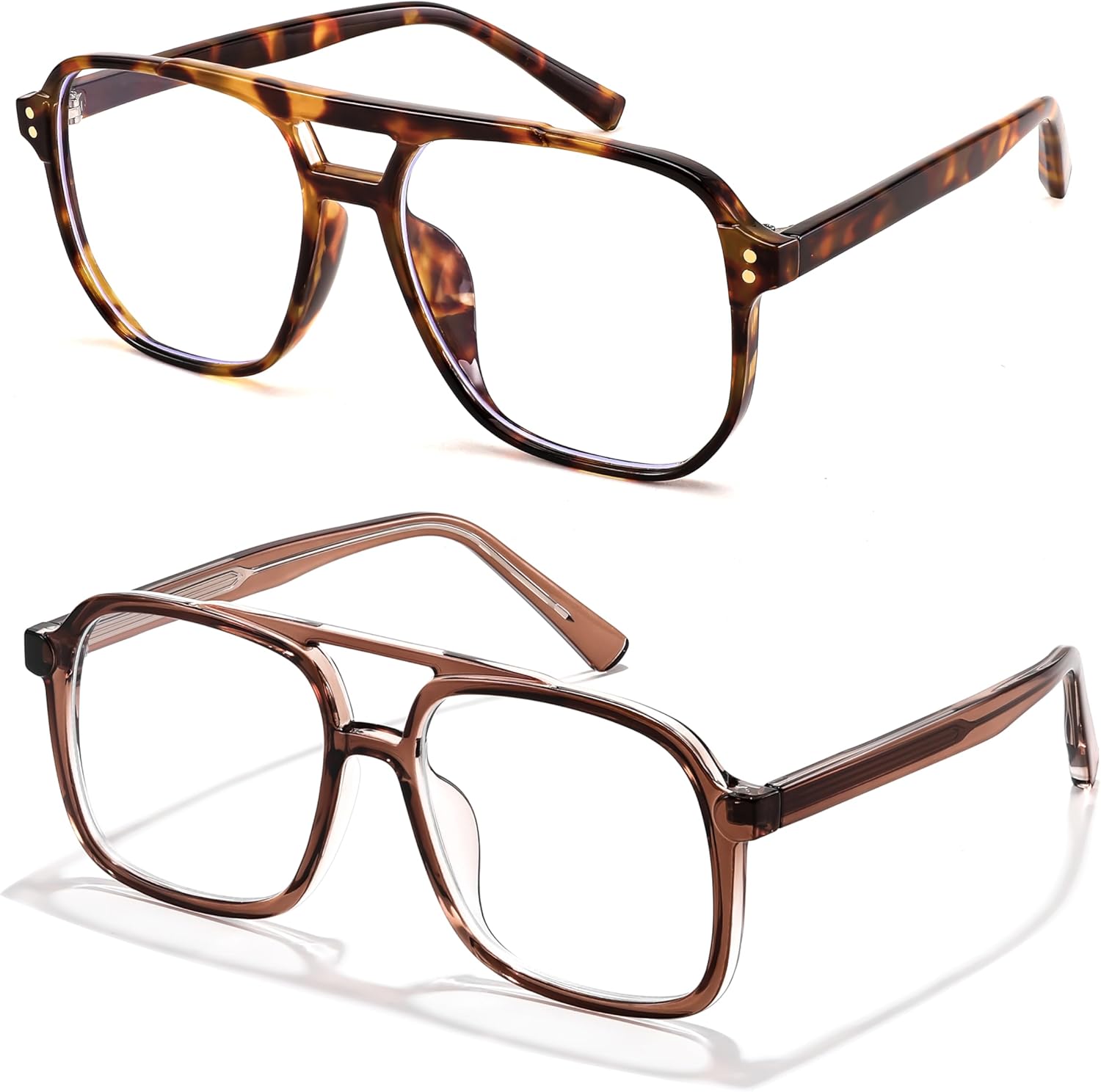 Amazon.com: FEISEDY Oversized Blue Light Blocking Glasses Fake Nerd ...