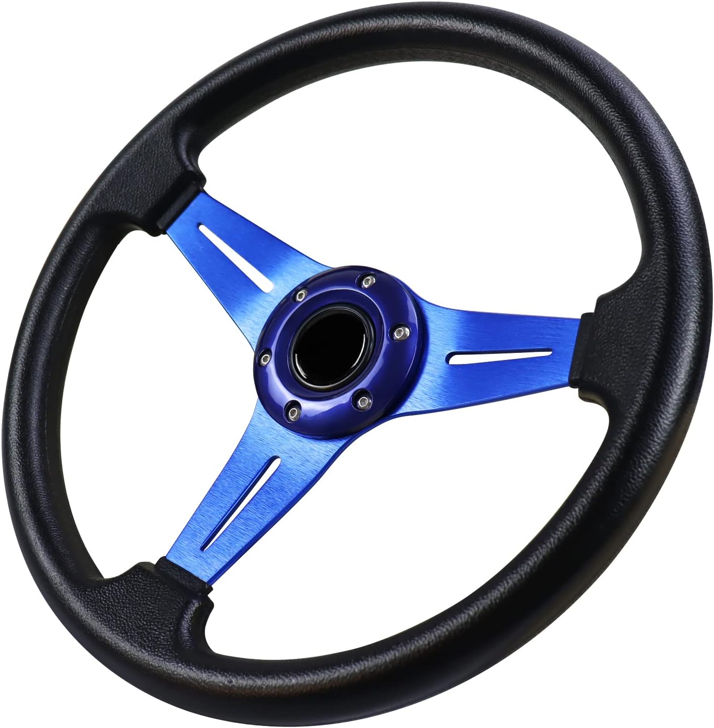 Amazon.com: QYMOPAY Universal Racing Steering Wheel, 13.8 Inch 6 Bolt ...