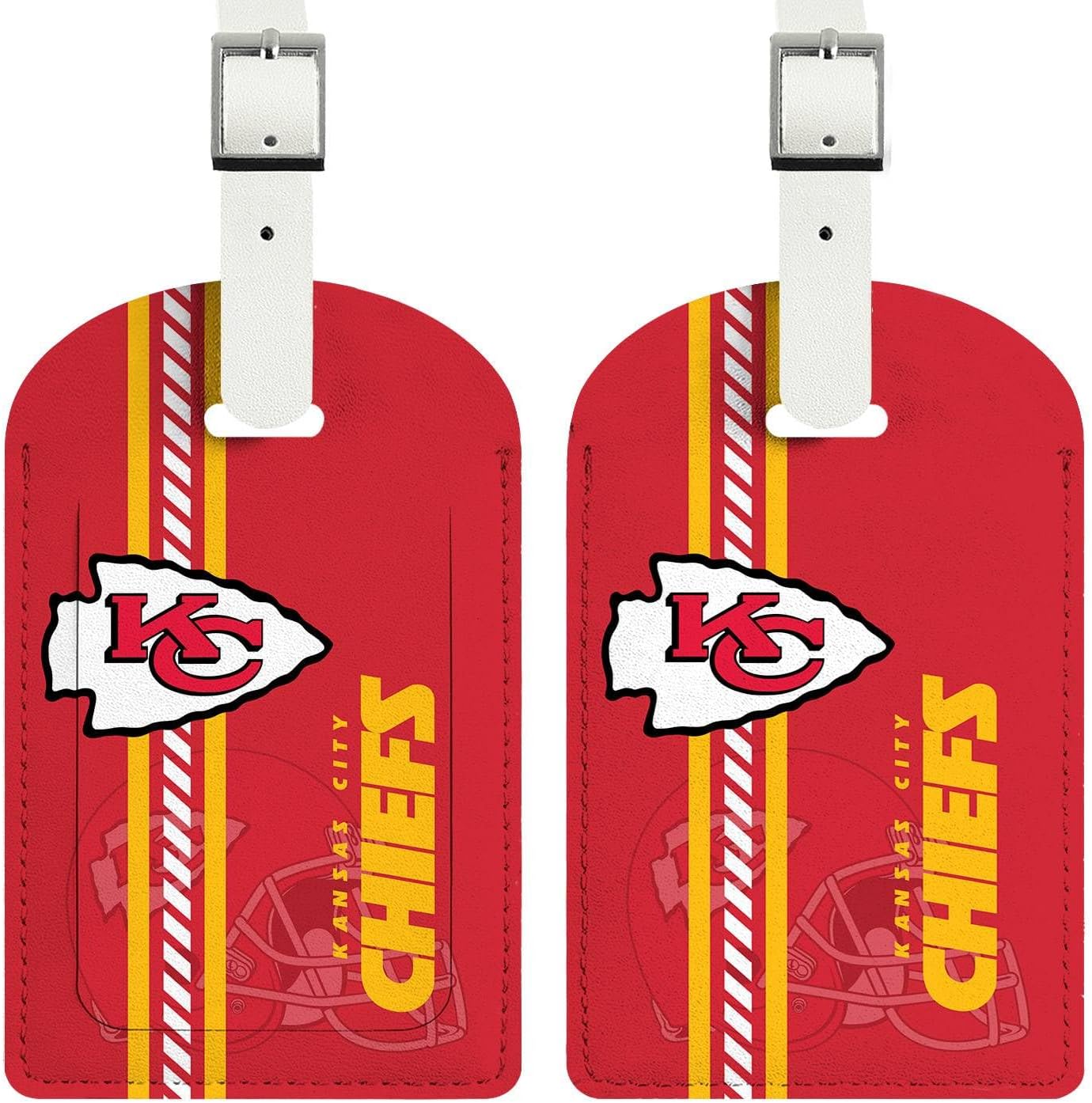 Amazon.com : AYYQHC 2 Pack Leather Football Sport Fan Luggage Tag for ...