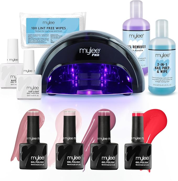 Mylee Complete Professional Gel Nail Polish LED Lamp Kit, 4x Mylee ...