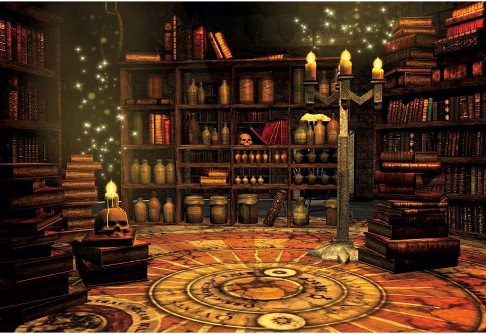 Accessories Leyiyi 7x5ft Wizard Magic Bookshelf Backdrop Halloween Bookcase Magic Wonderland ...