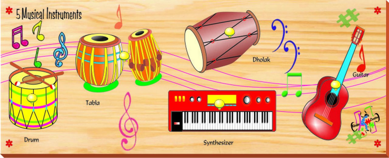 Kinder Creative 5 Musical Instruments With Knobs : Amazon.in: Toys & Games