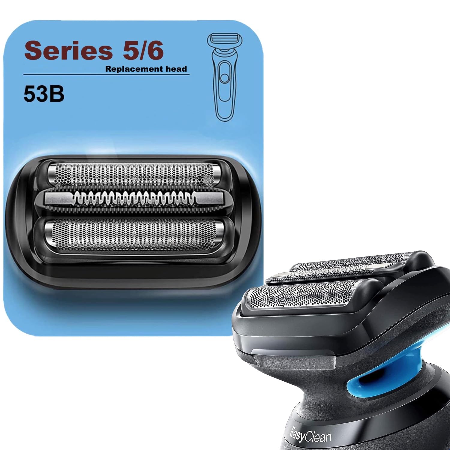 Amazon.com: Series 5 53B Replacement Head Designed for Series 5 and Series 6 shaversr, New ...
