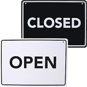 Simple Open/Closed Signs for Stores - Fade-resistant, Visible & Durable ...