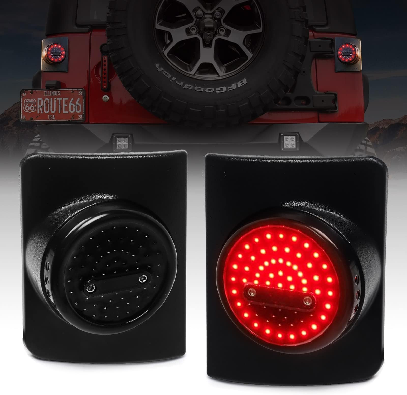 Amazon.com: Motobilt Round Tail Light Conversion Kit for JK/JKU ...