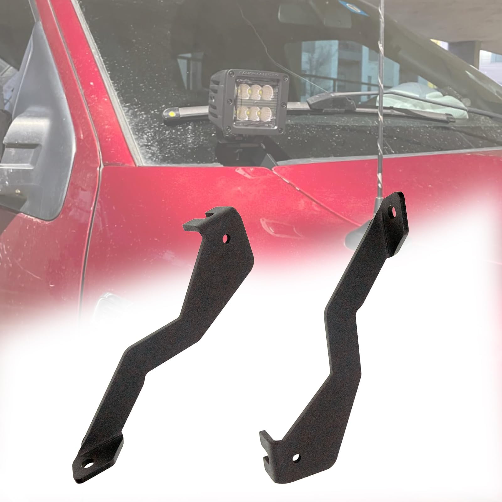 Amazon.com: JERBOR Upper Hood Pillar LED Work Light Pod Mount Brackets ...