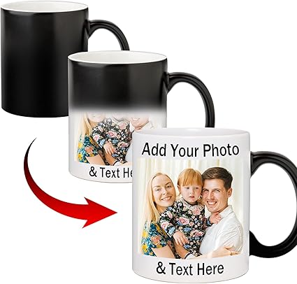 Amazon.com: OELTTG Personalized Coffee Mugs, Custom Magic Mug w/Picture ...