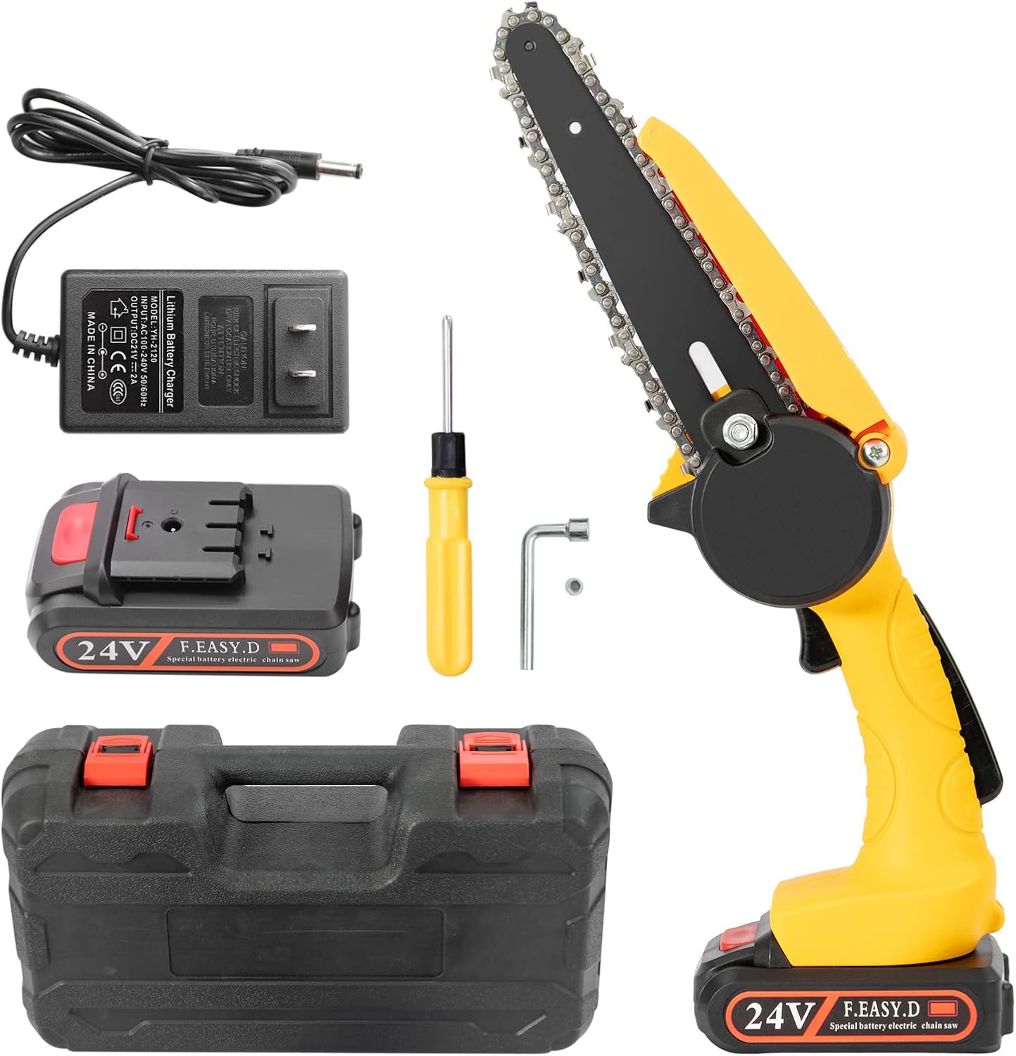 Amazon.com : Portable Battery Powered Chain Saws, Mini Chainsaw ...