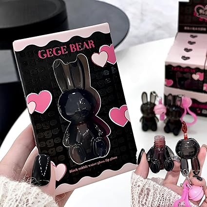 Buy Gege Bear Black Little Bunny Water Light Lip Glaze | Long-Lasting ...