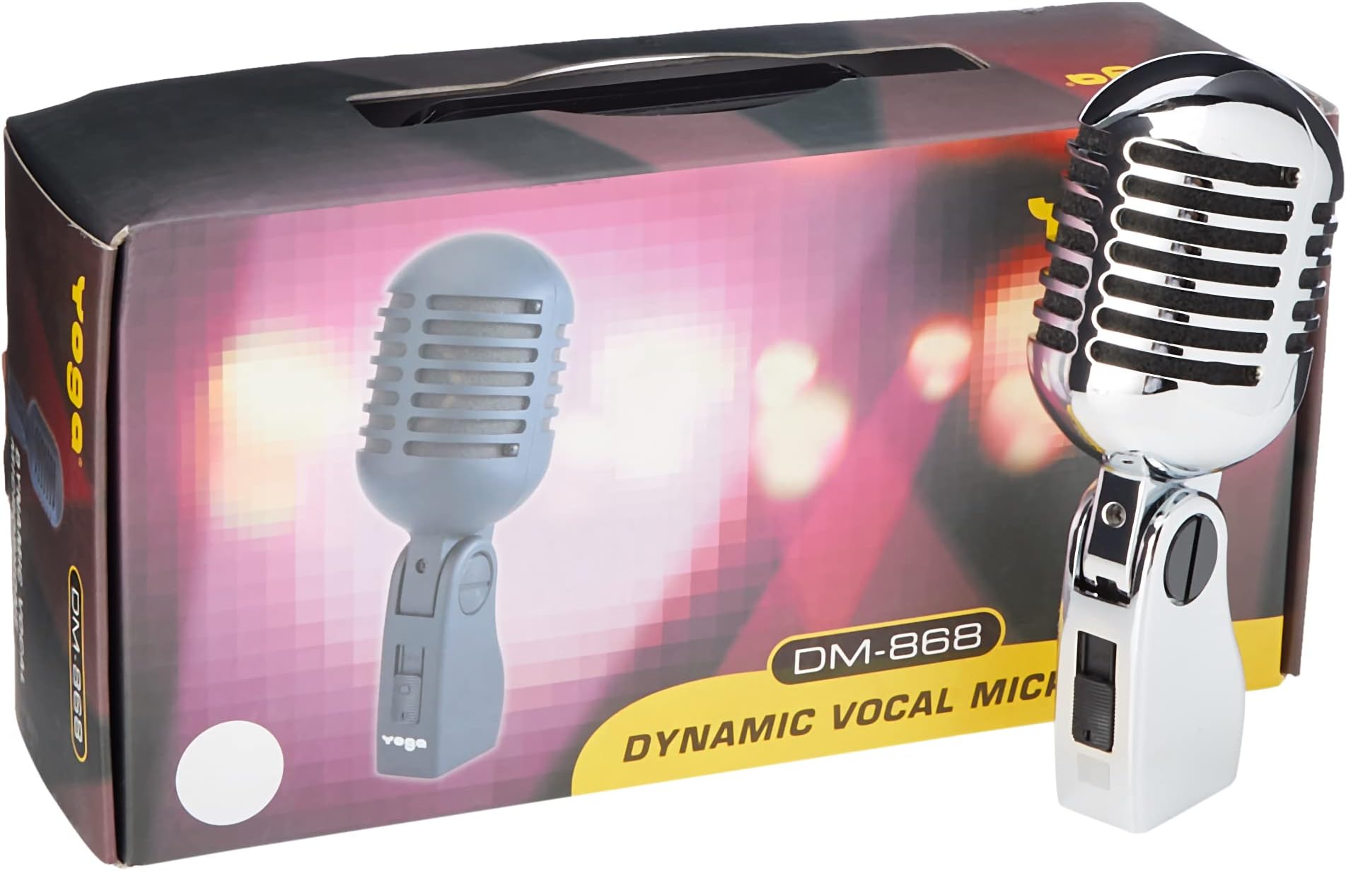 Pulse PLS00093 Retro Style Chrome Microphone - Silver/Chrome : Amazon ...